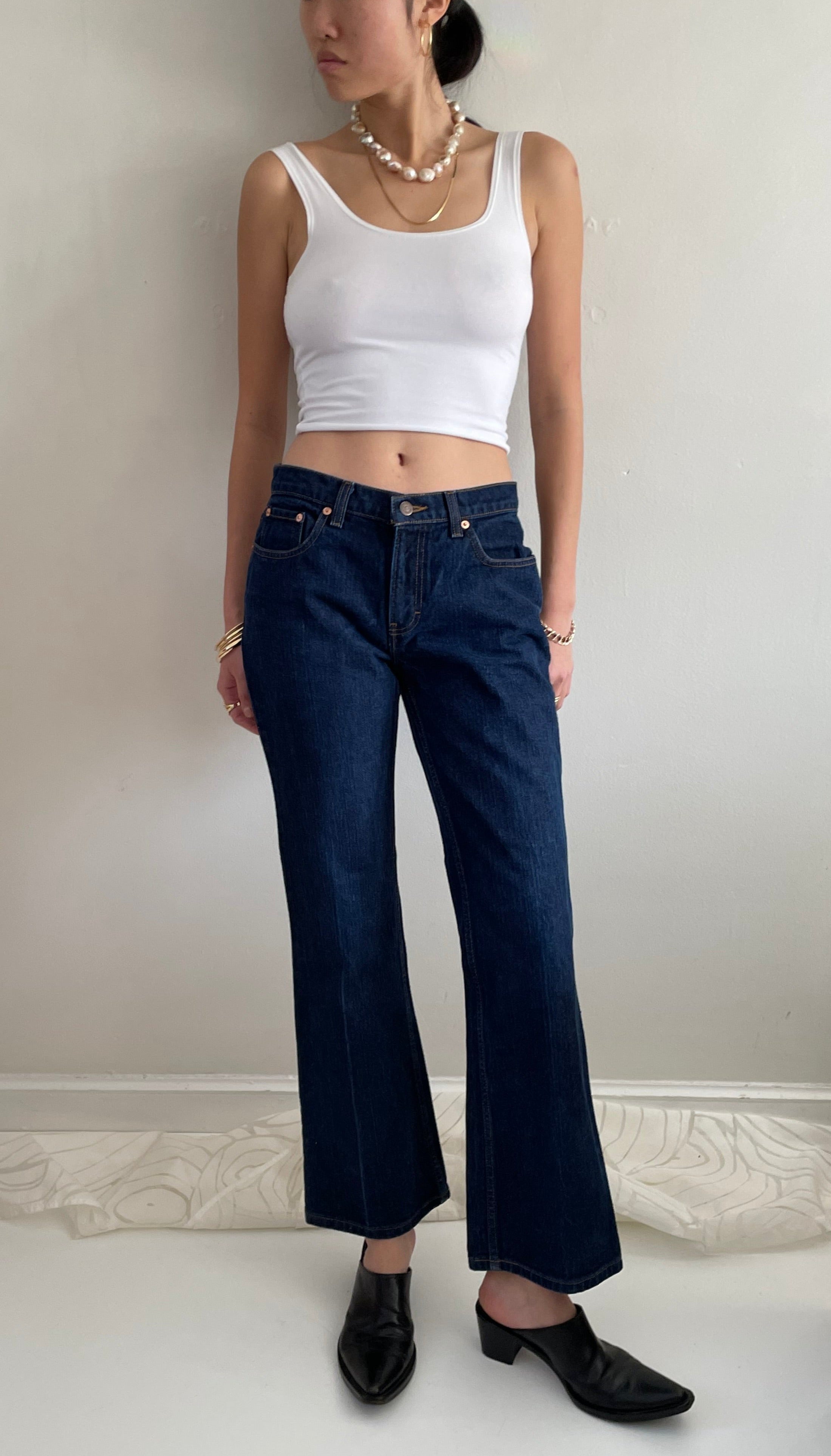 ReCAP Vintage Studio vintage 90s Jordache flared dark wash mid rise ...