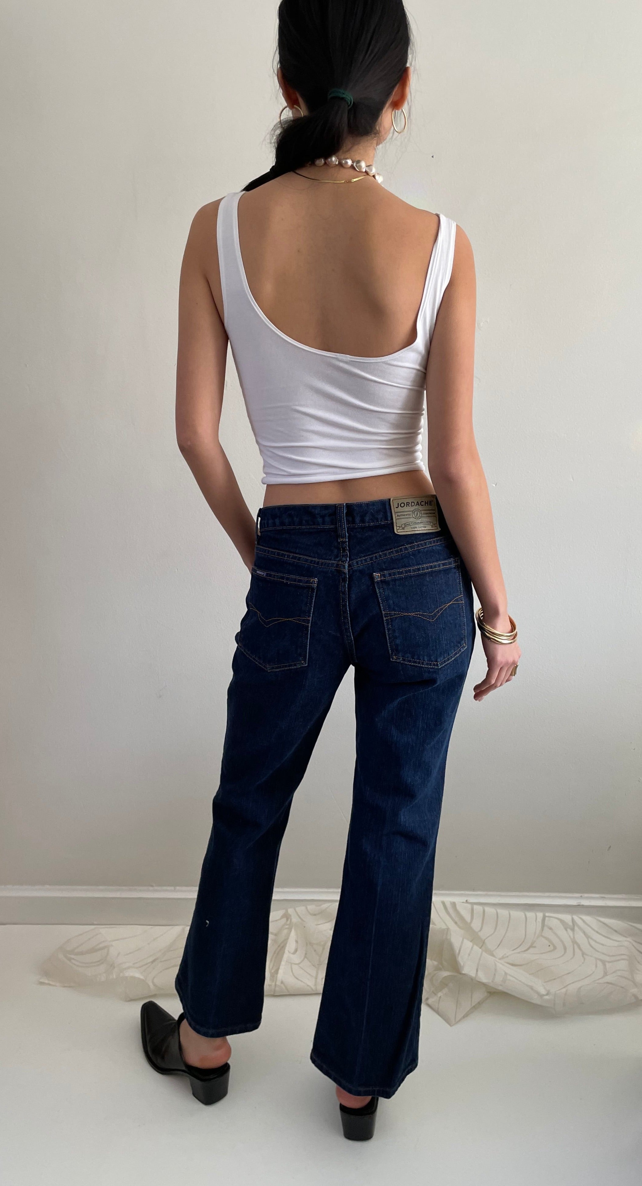 ReCAP Vintage Studio vintage 90s Jordache flared dark wash mid rise ...