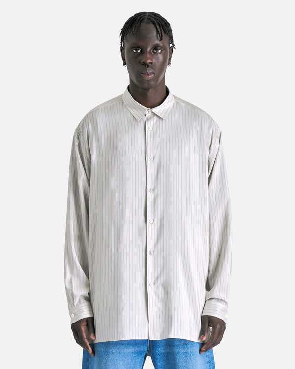 The Row Albie Shirt - Grey Stripe | Garmentory