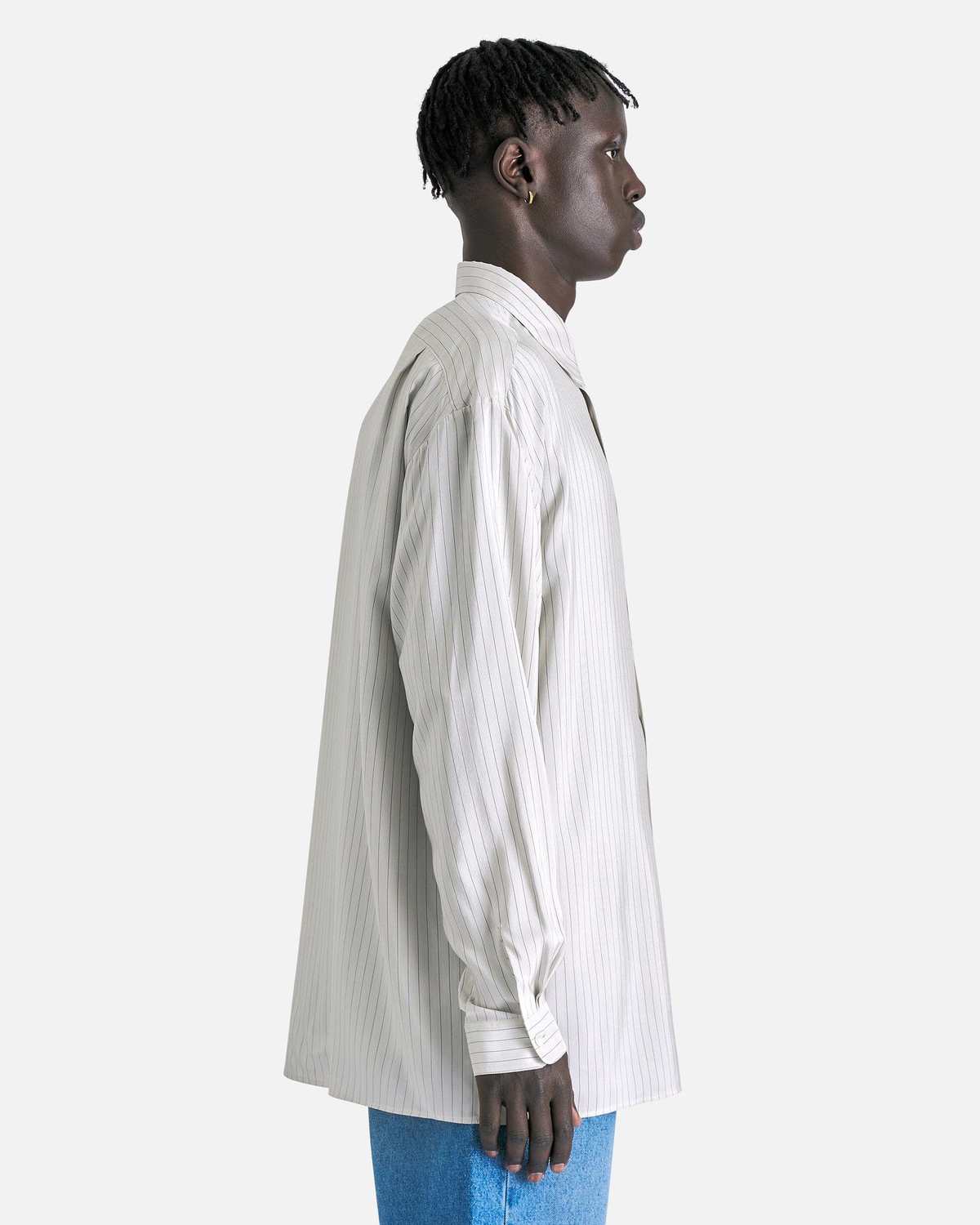 The Row Albie Shirt - Grey Stripe | Garmentory