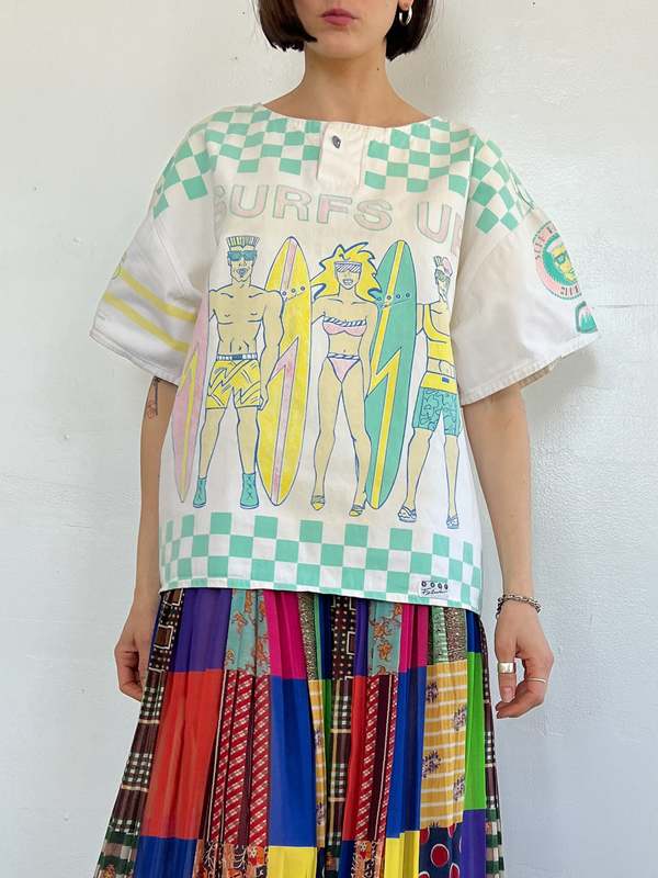 Vintage 80s Surfs Up Boxy Top | Garmentory