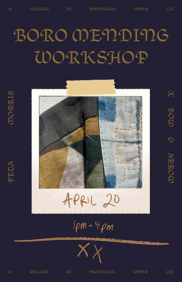 Boro Mending Workshop- PETA MORRIS | Garmentory