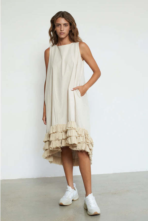 Q House of Basics Jacob Dress - Sand | Garmentory