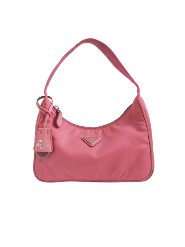 Prada Re Edition 2000 Nylon Mini Hobo Bag - Pink | Garmentory