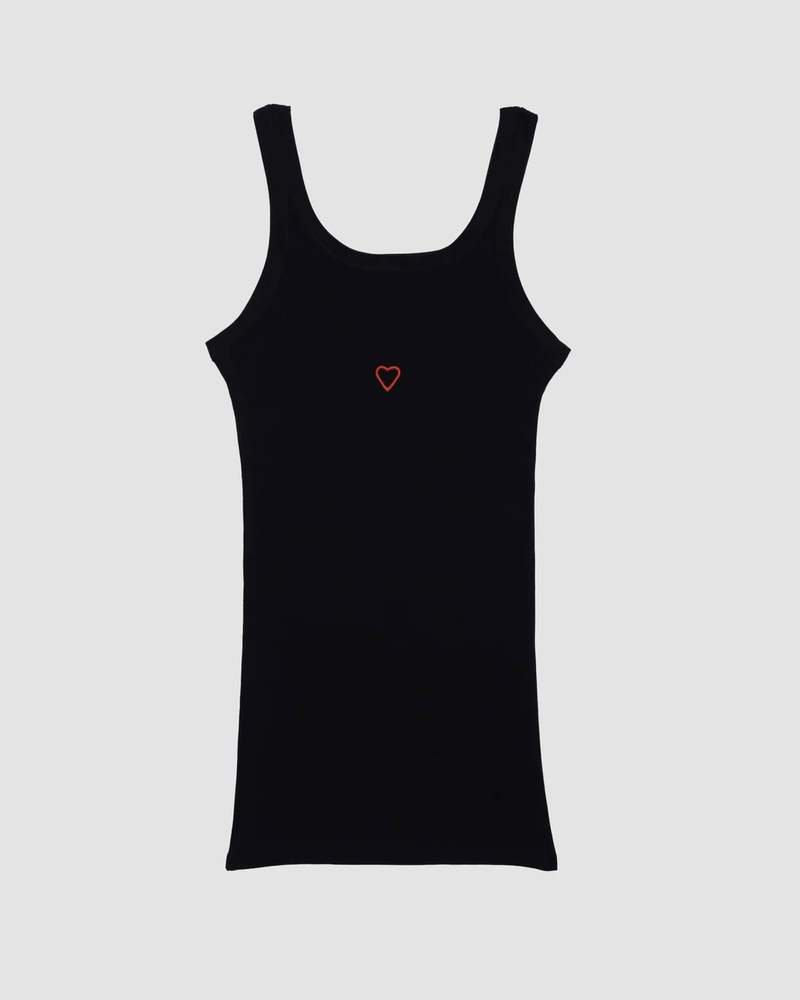 Baserange Heart Tank - Black | Garmentory