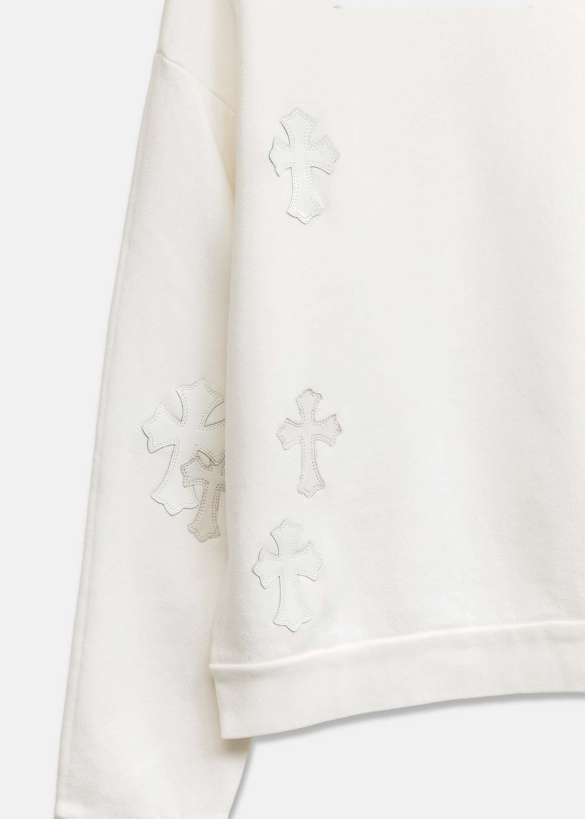 chrome hearts PatchWork Quarter Zip - White | Garmentory