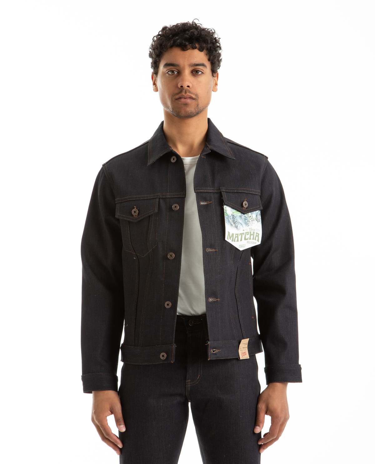 Naked & Famous Denim Matcha Selvedge Jacket - DARK | Garmentory