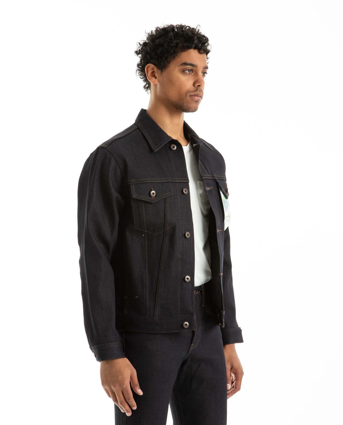 Naked & Famous Denim Matcha Selvedge Jacket - DARK | Garmentory
