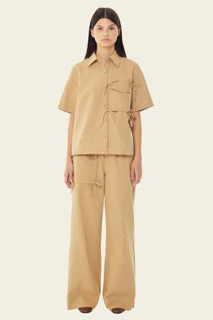 Find Me Now CARGO BOW BUTTON DOWN TOP - NOMAD | Garmentory