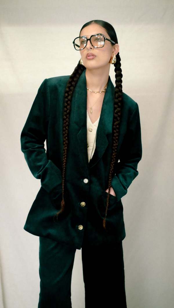 SELVA / NEGRA Flo Corduroy Jacket - Seaweed | Garmentory