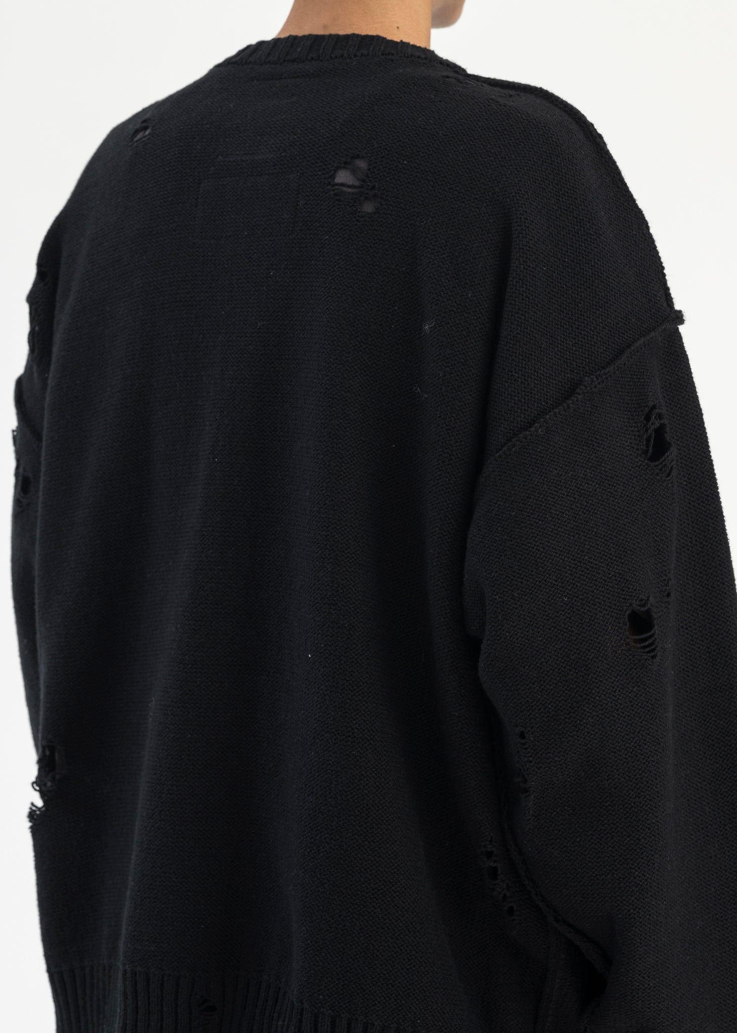 Mihara Yasuhiro INSIDE OUT KNIT CARDIGAN - BLACK | Garmentory