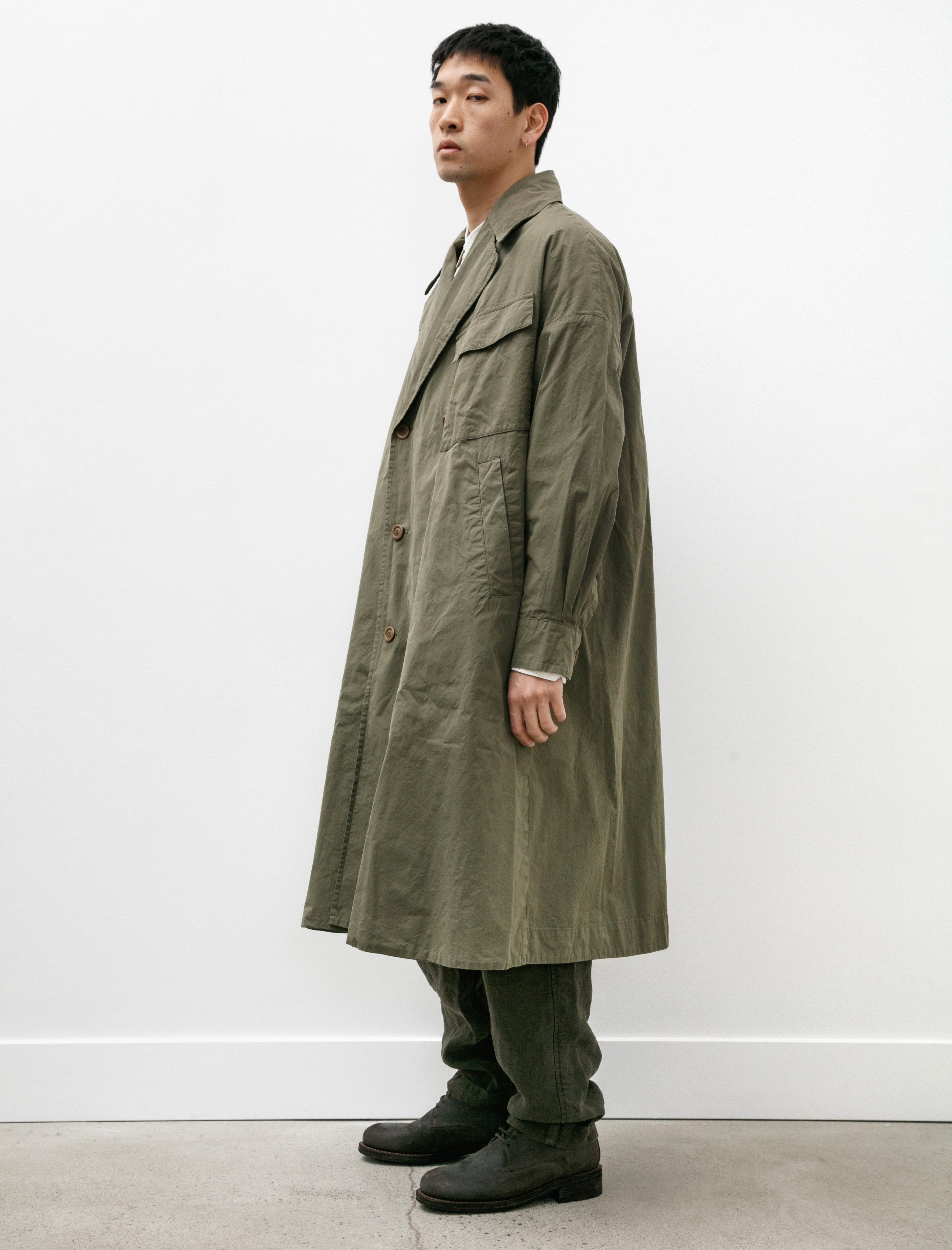 Casey Casey Mens Army Coat - Card Olive | Garmentory