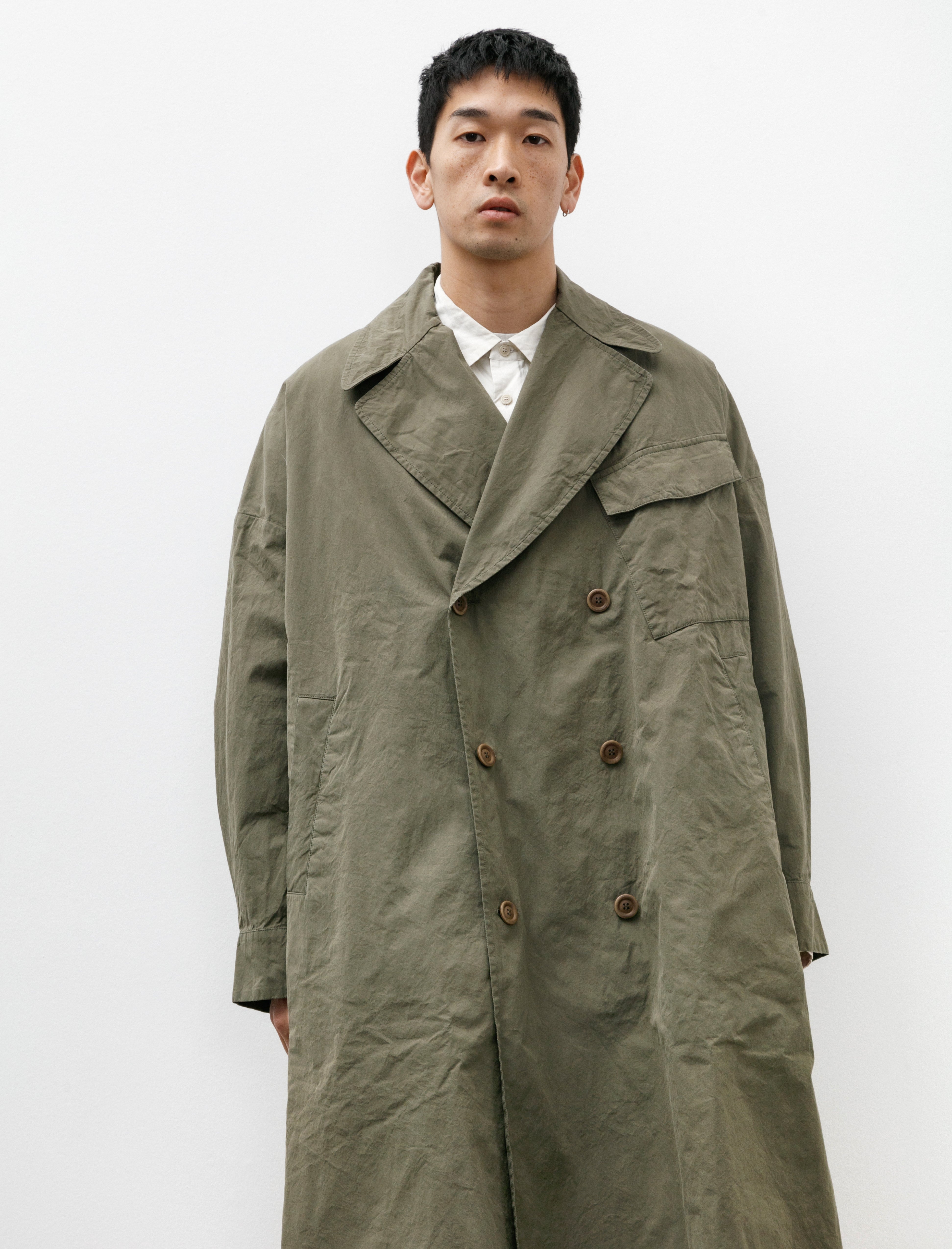 Casey Casey Mens Army Coat - Card Olive | Garmentory