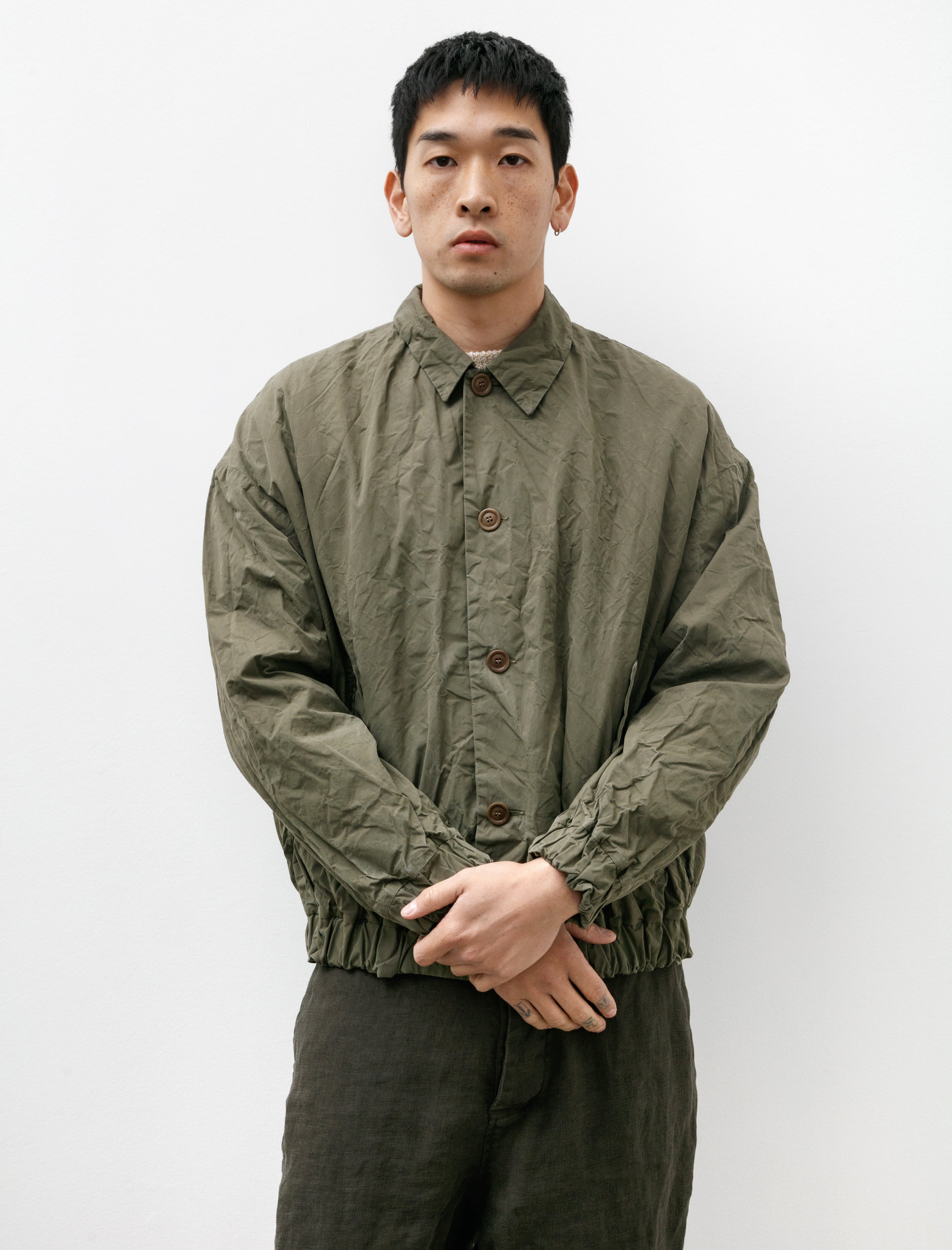 Casey Casey Mens Harrington Card Jacket - Faded Olive | Garmentory