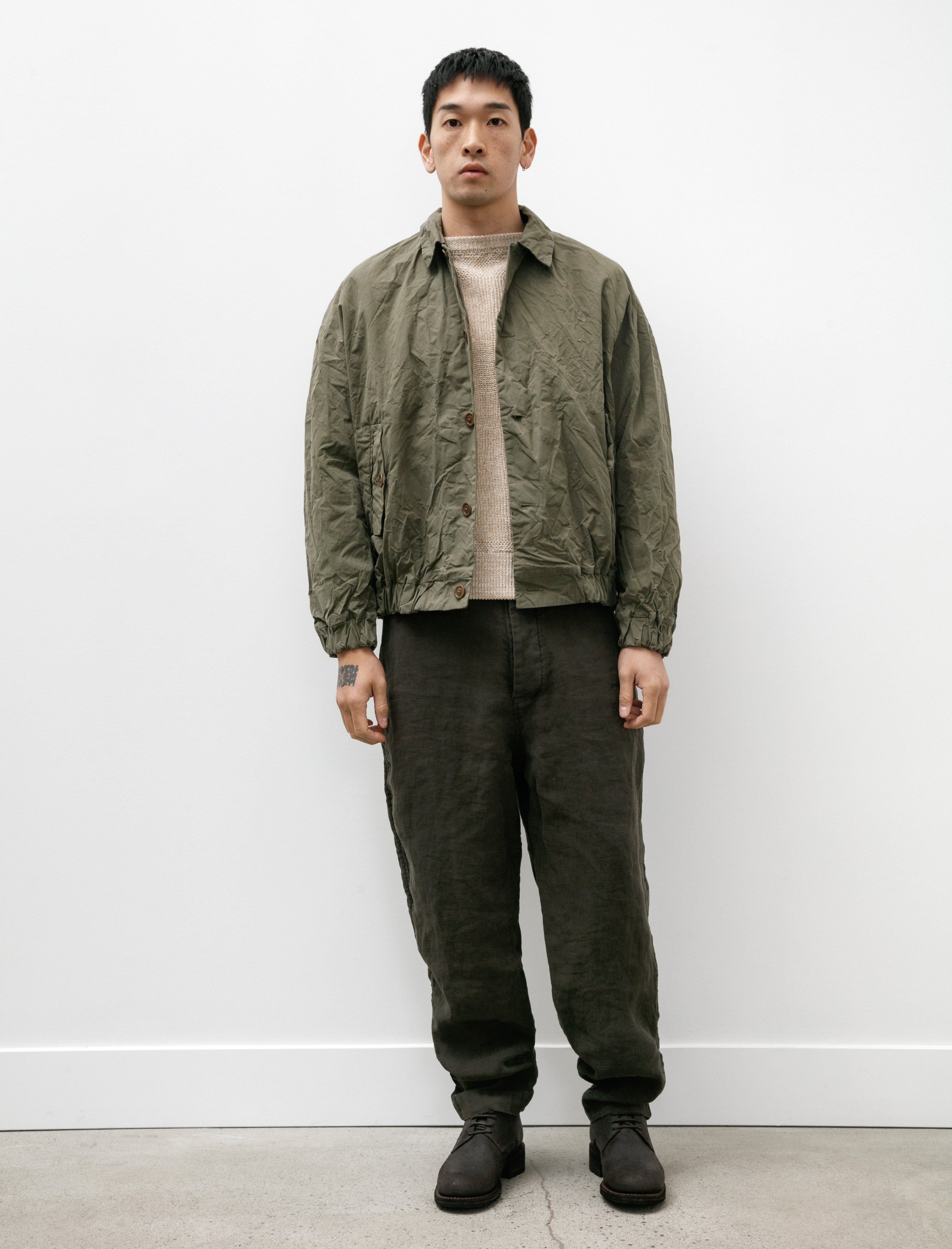 Casey Casey Mens Harrington Card Jacket - Faded Olive | Garmentory