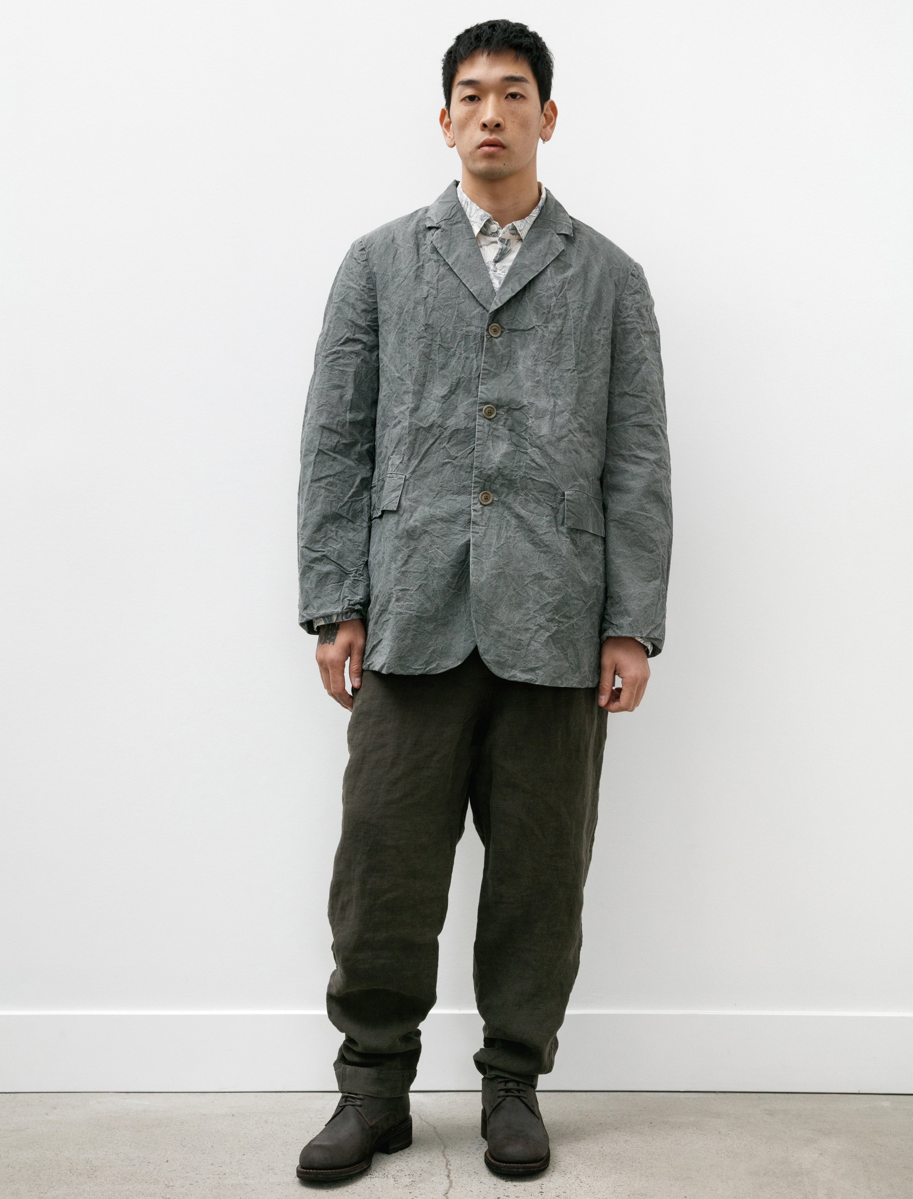 Casey Casey Mens J Piggy Khaki Jacket - Faded Gray | Garmentory