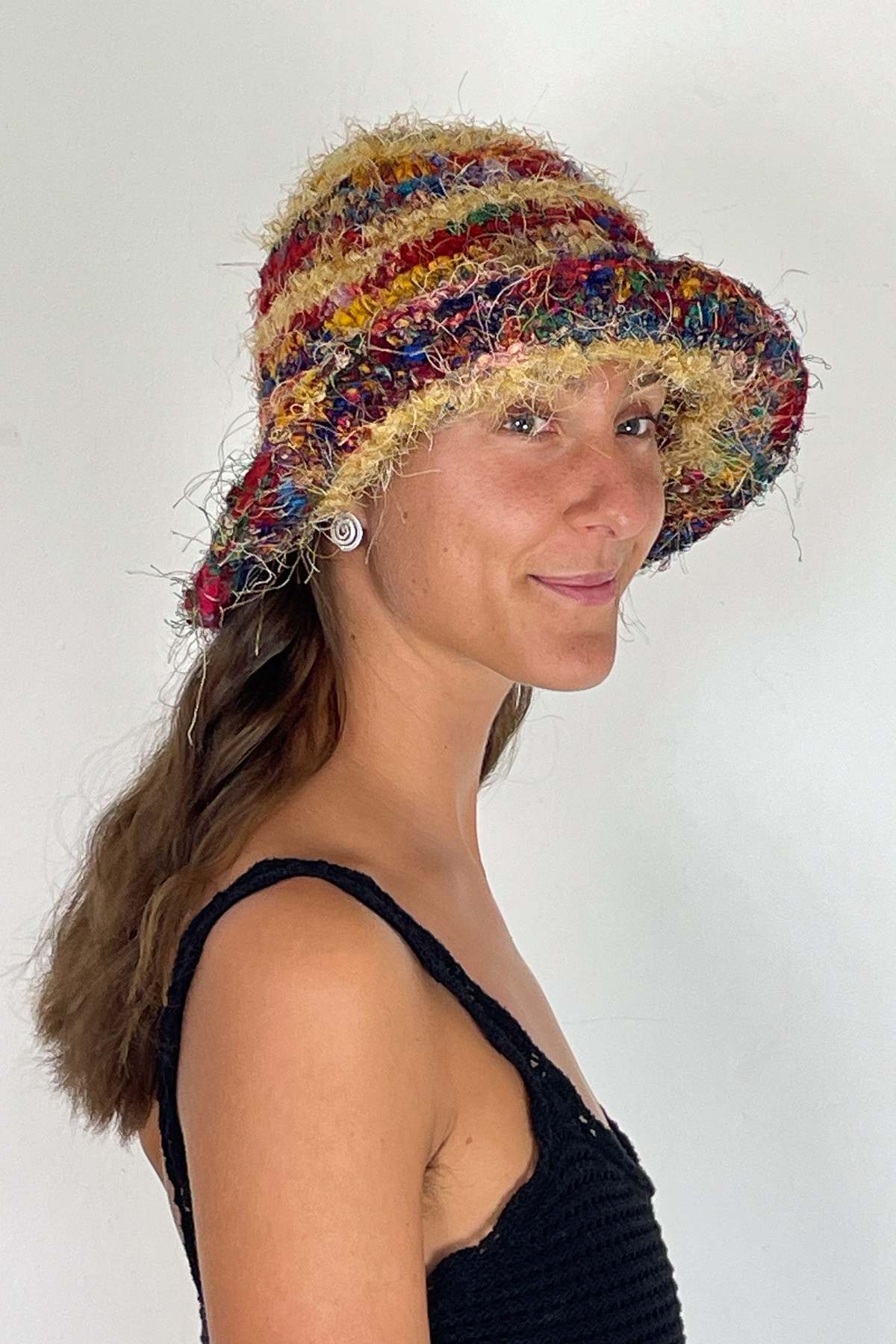 Vintage Silk Woven Bucket Hat - Multi | Garmentory