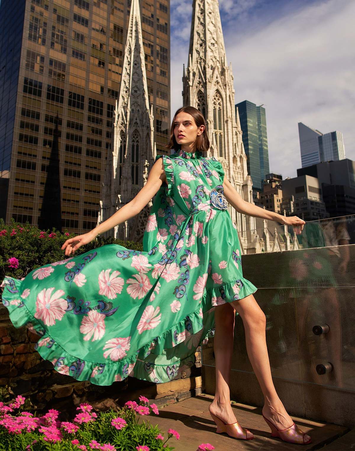 Cynthia Rowley Garden of Eden Dress - Green Floral | Garmentory