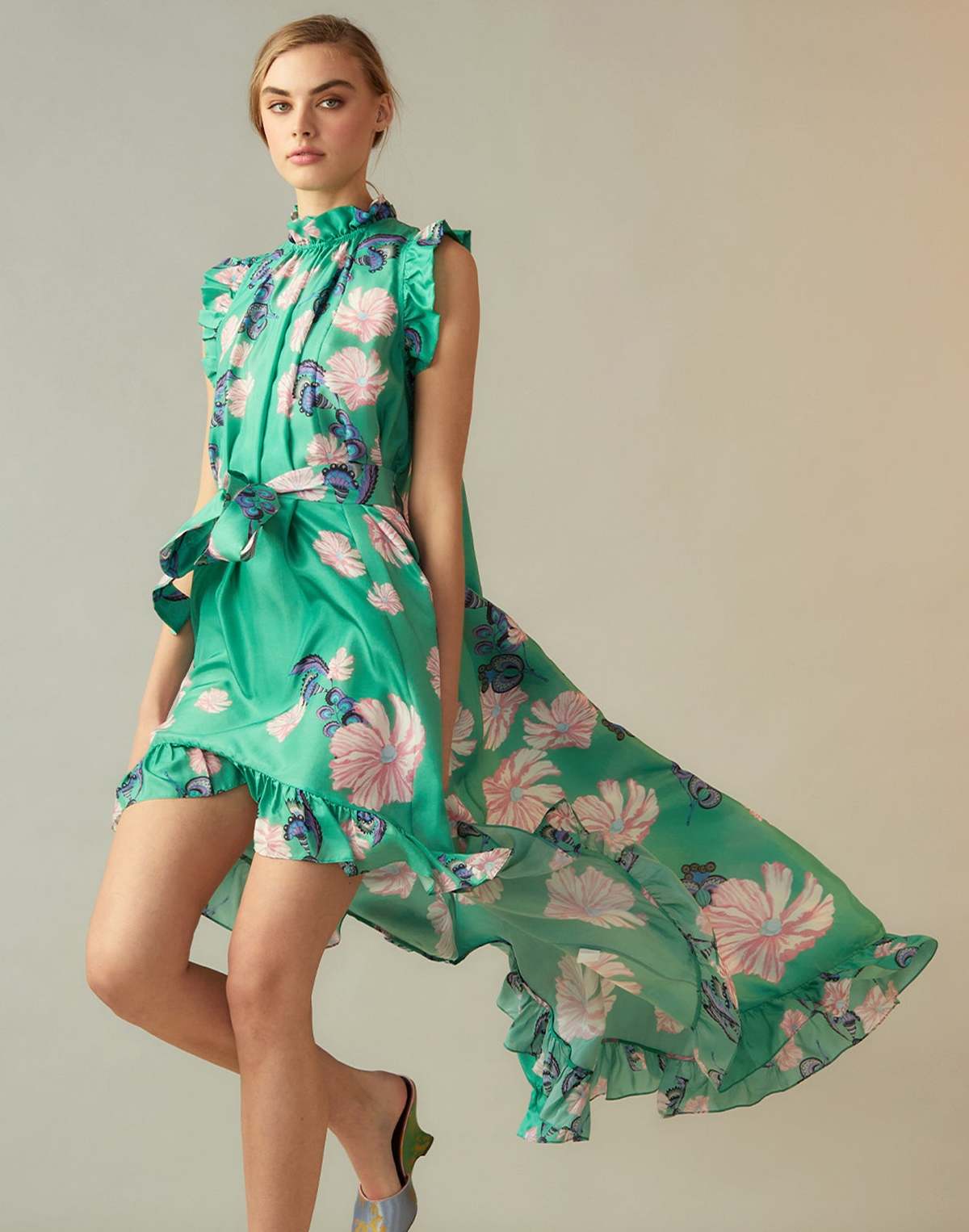 Cynthia Rowley Garden of Eden Dress - Green Floral | Garmentory