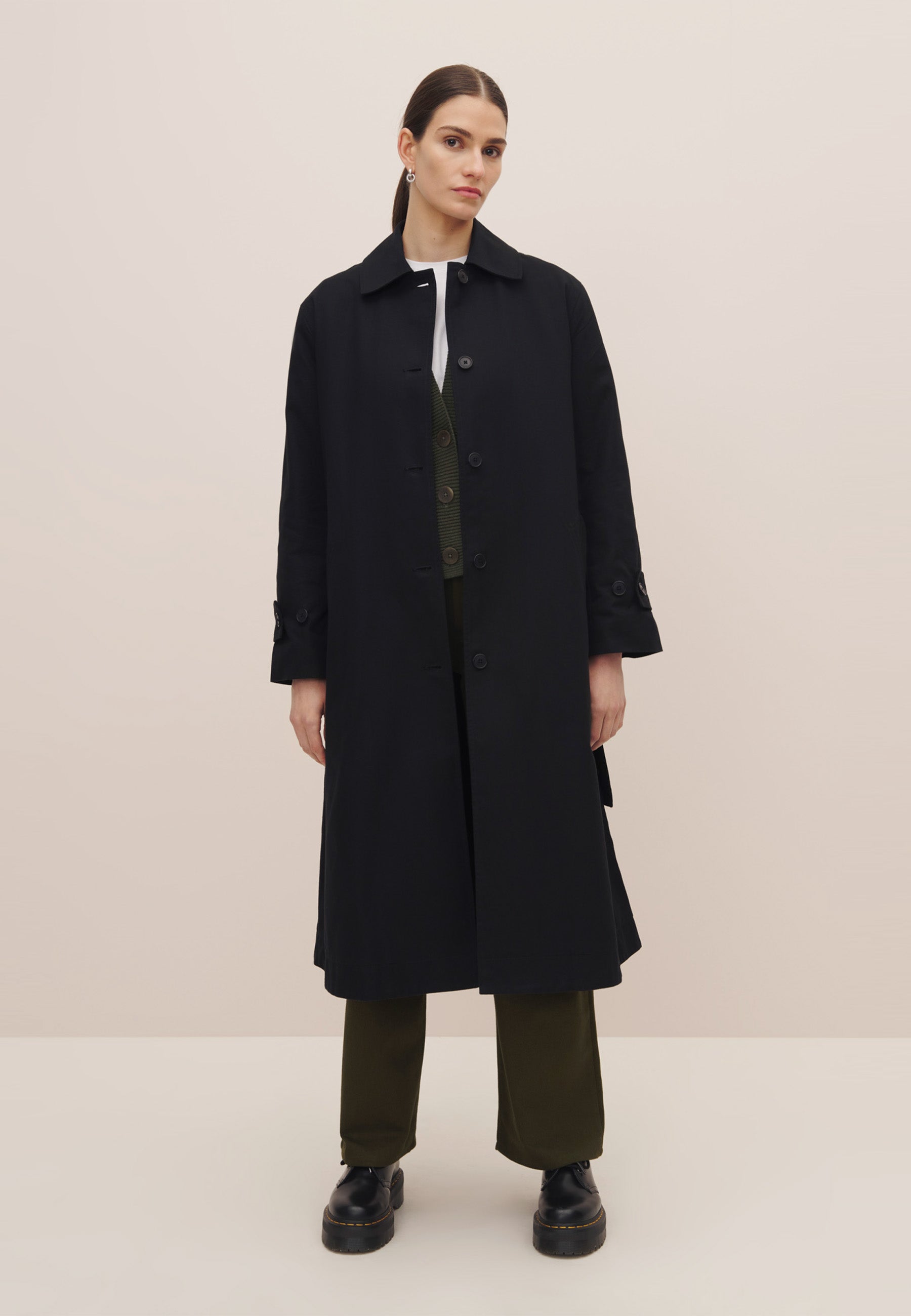Kowtow Cleo Trench Coat - Black | Garmentory