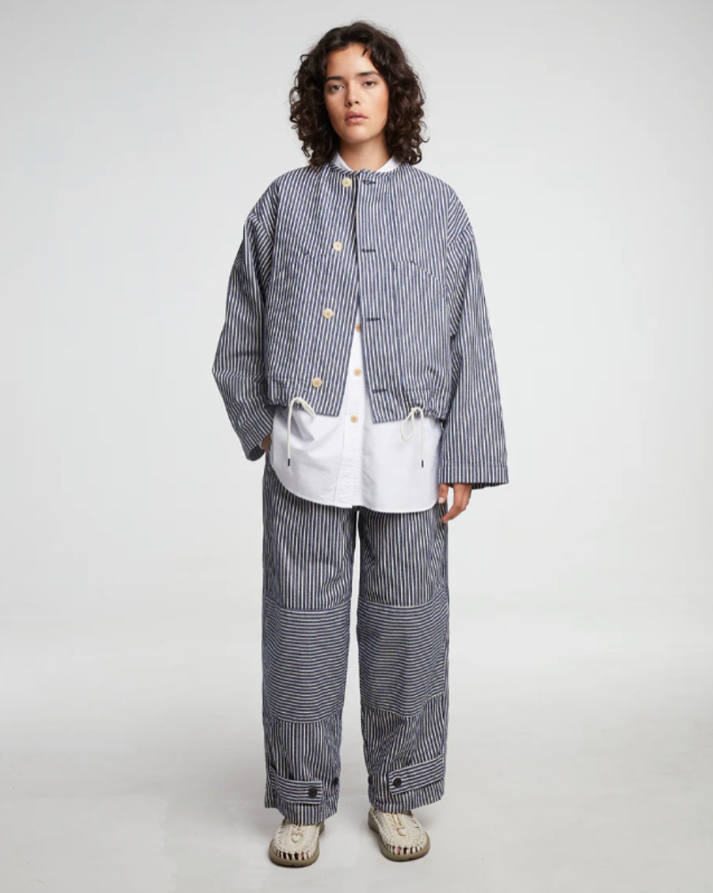 Girls of Dust Nuclear Jacket - Wild Road Stripes Blue/White | Garmentory