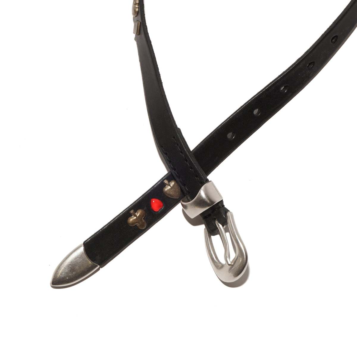 Our Legacy 2CM CARD DECK BELT - BLACK BRIDLE LEATHER | Garmentory