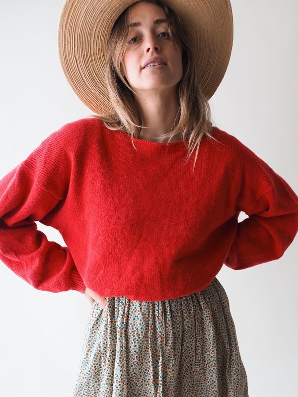 Vintage Ramie Sweater - Red | Garmentory