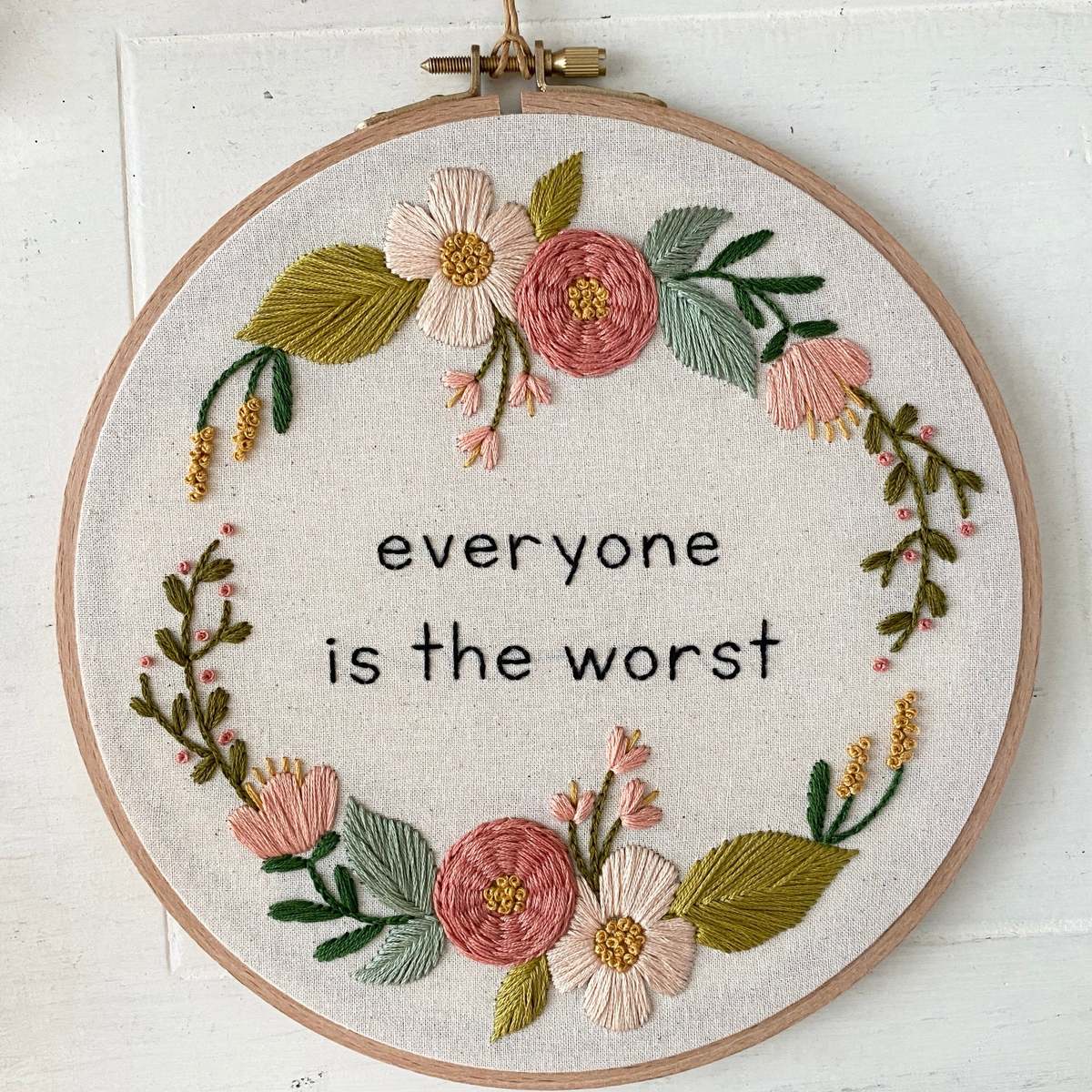 Smallwoods Studios Everyone Is The Worst Embroidery | Garmentory