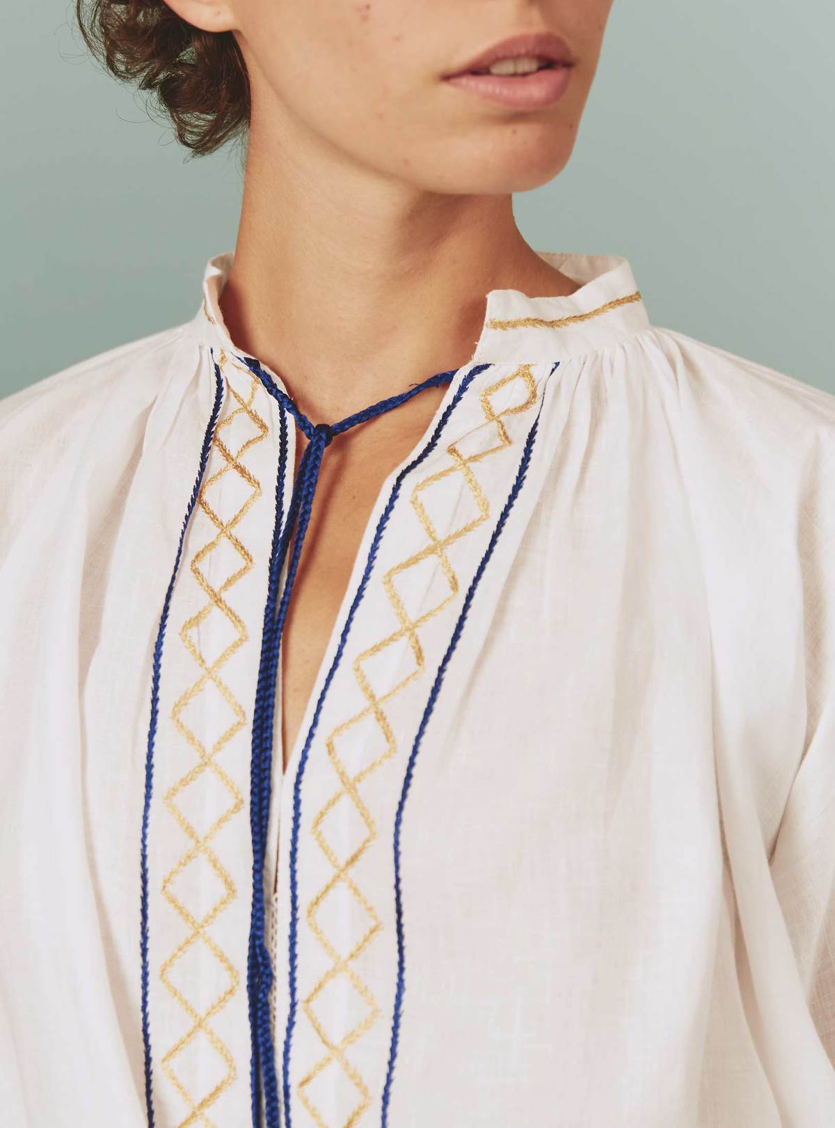Thierry Colson Guise Blouse - Archaic Emnroidery White | Garmentory