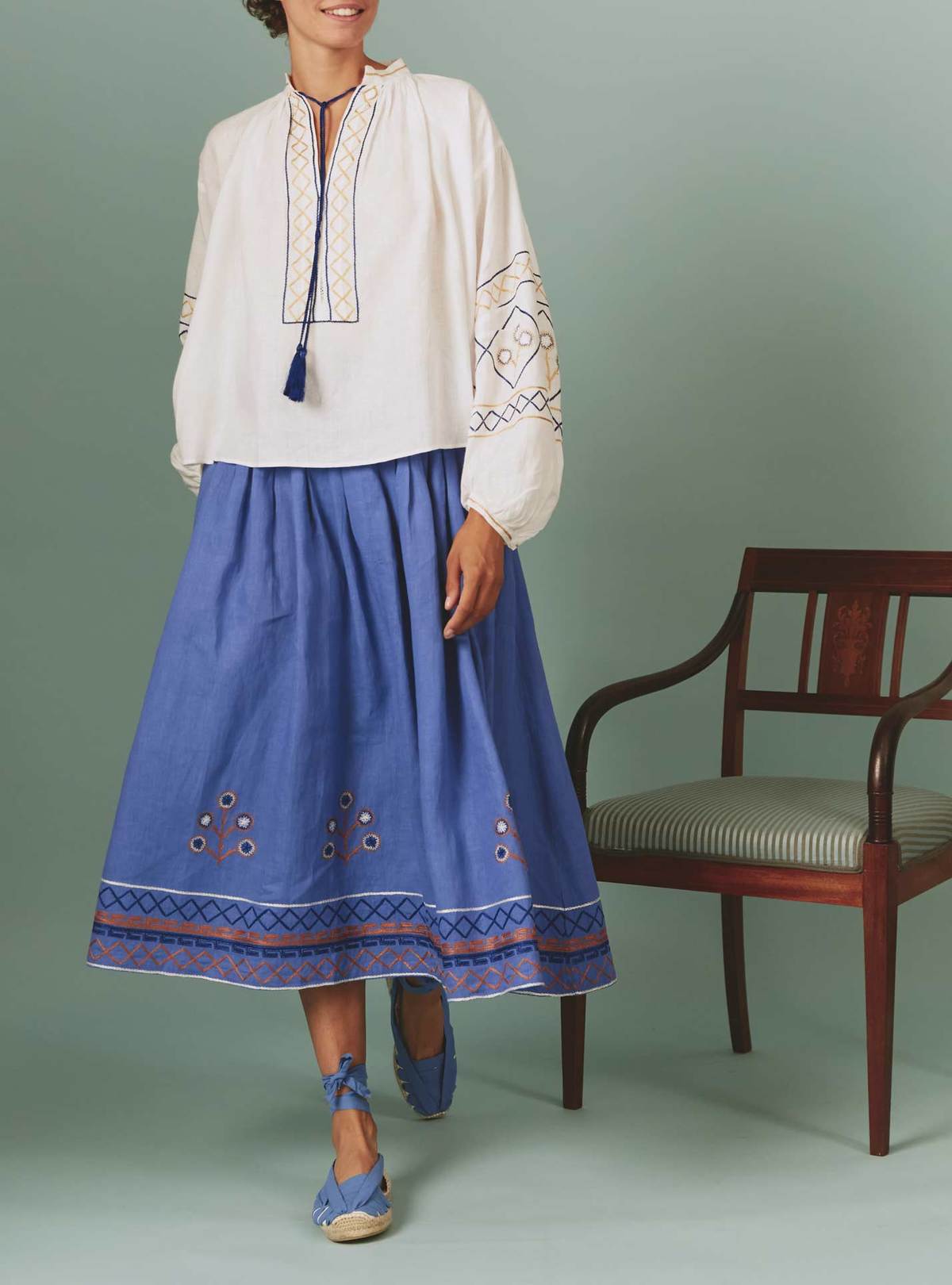 Thierry Colson Guise Blouse - Archaic Emnroidery White | Garmentory