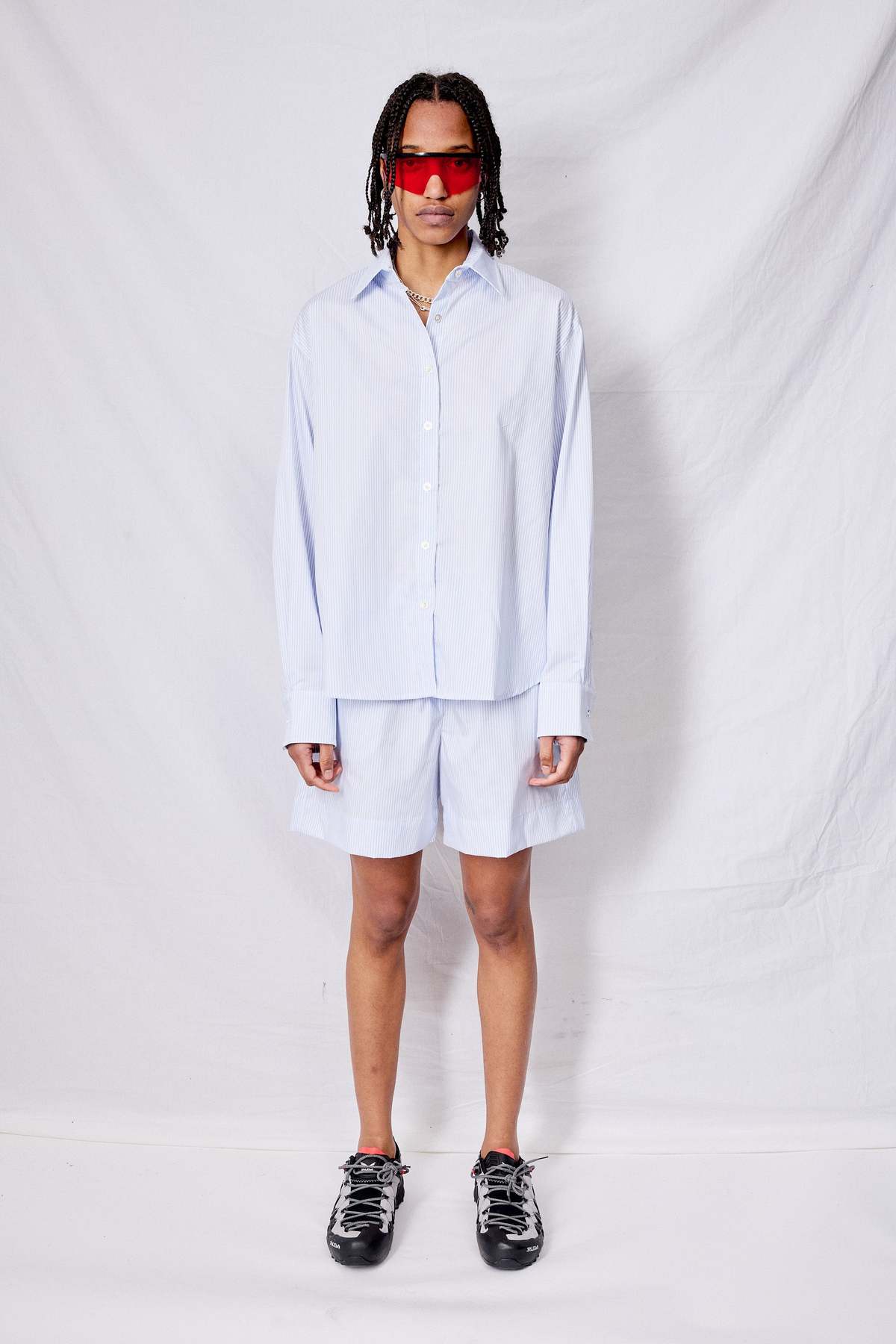permanent vacation Technique Shirt - Clear Blue Stripe | Garmentory