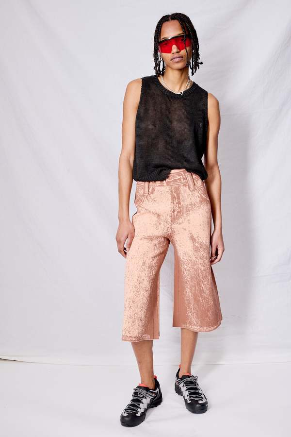 PH5 Lychee Fake Denim Print Shorts - Ginger Brown | Garmentory