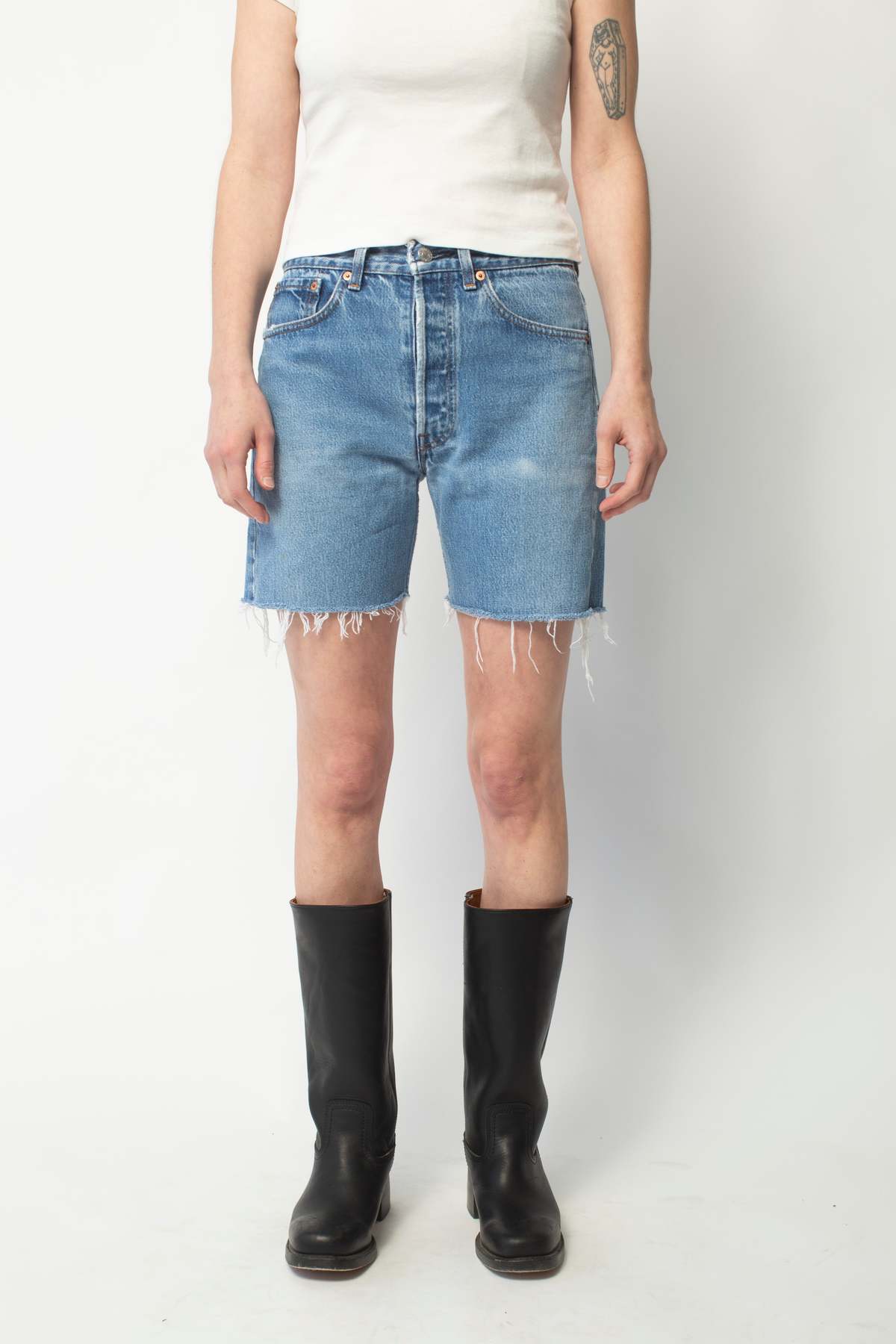 Vintage Levi's 501 Denim Cut-Offs denim - blue | Garmentory