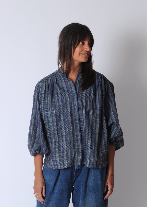 Umber & Ochre Sabrina Top - Space Plaid | Garmentory