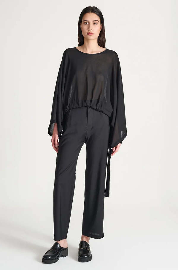 we.re drawstring top - black | Garmentory