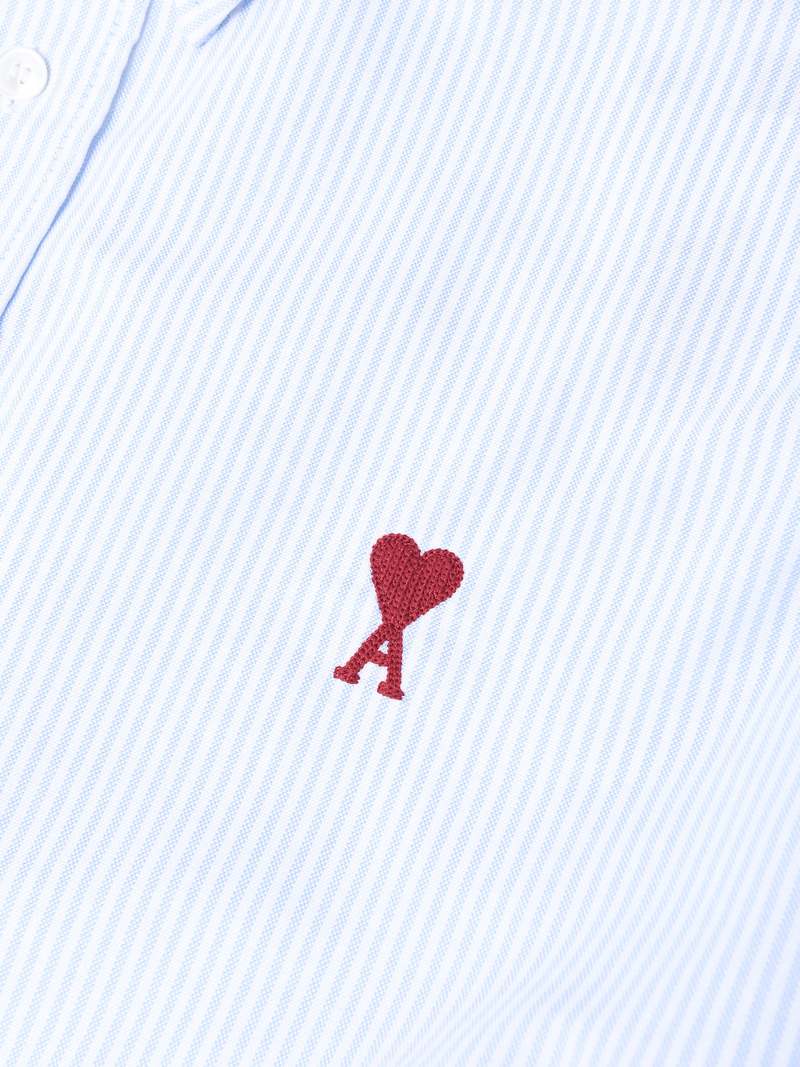 Ami Boxy Fit Shirt - Sky Blue/Natural White | Garmentory