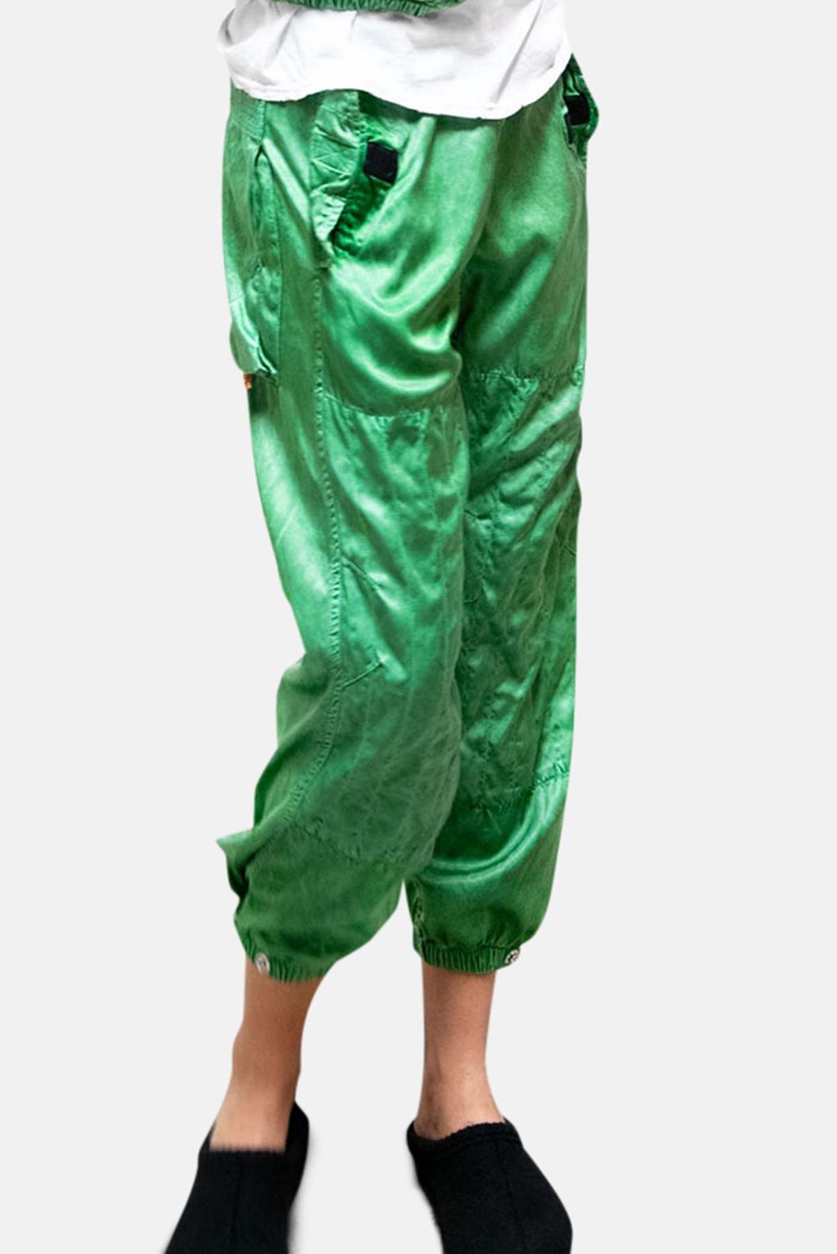 FREECITY Flap/Snap Satin Jump Pant - Greenlight Glass | Garmentory