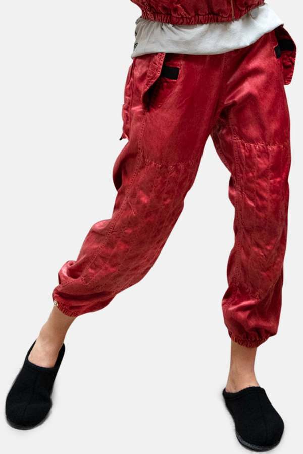 FREECITY Flap/Snap Satin Jump Pant - Red Glass | Garmentory