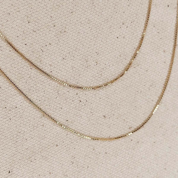 Goldie Jewelry Studio BOX CHAIN NECKLACE - Gold | Garmentory