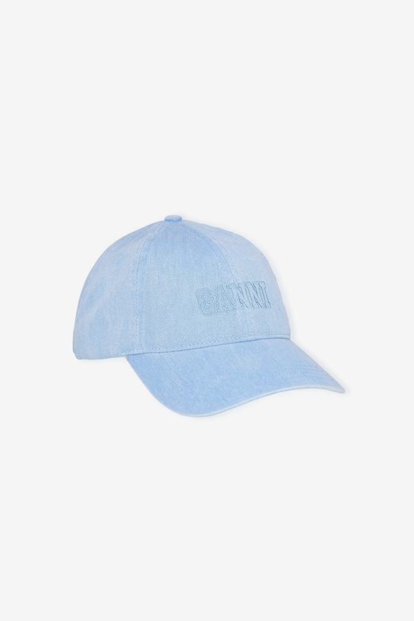 Ganni Denim Cap Hat - Baby Blue | Garmentory