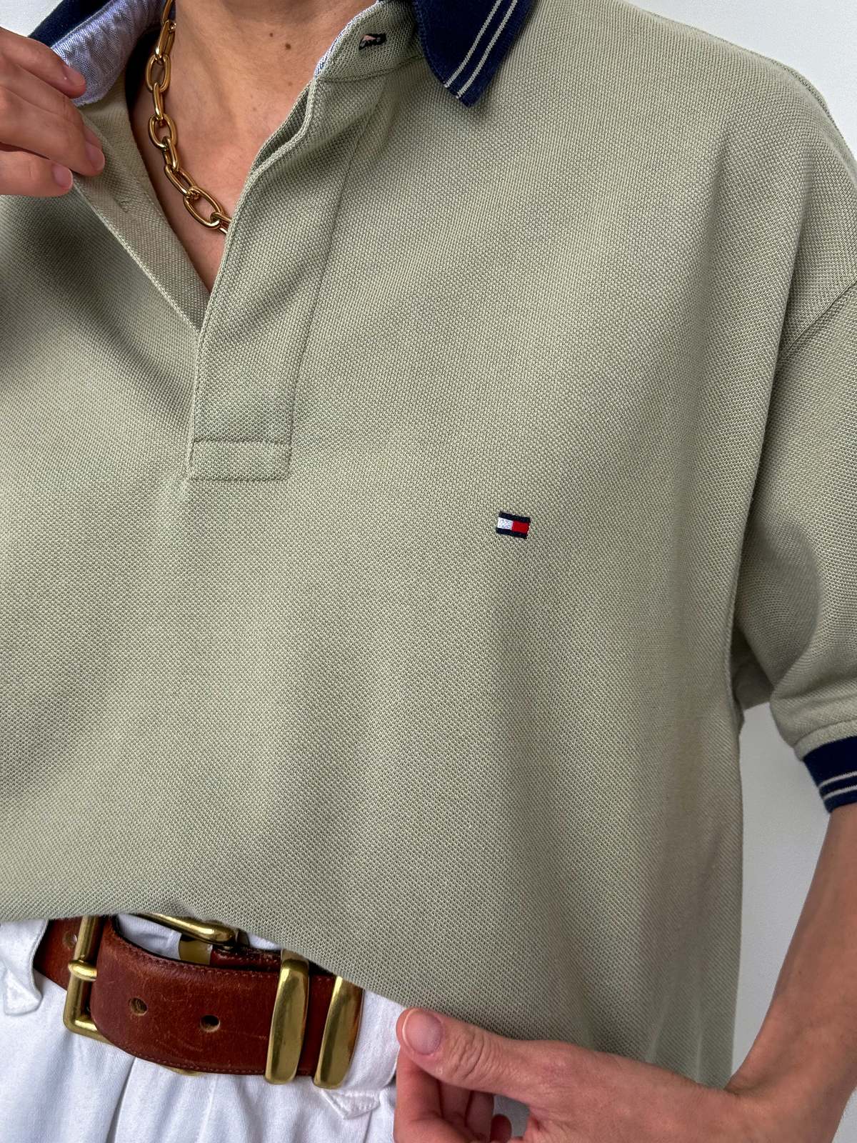 Vintage Thé Tommy Hilfiger Cotton Polo - Vert | Garmentory