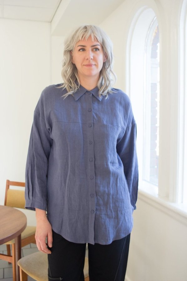 Eve Gravel Gilmore Shirt - Blueberry | Garmentory