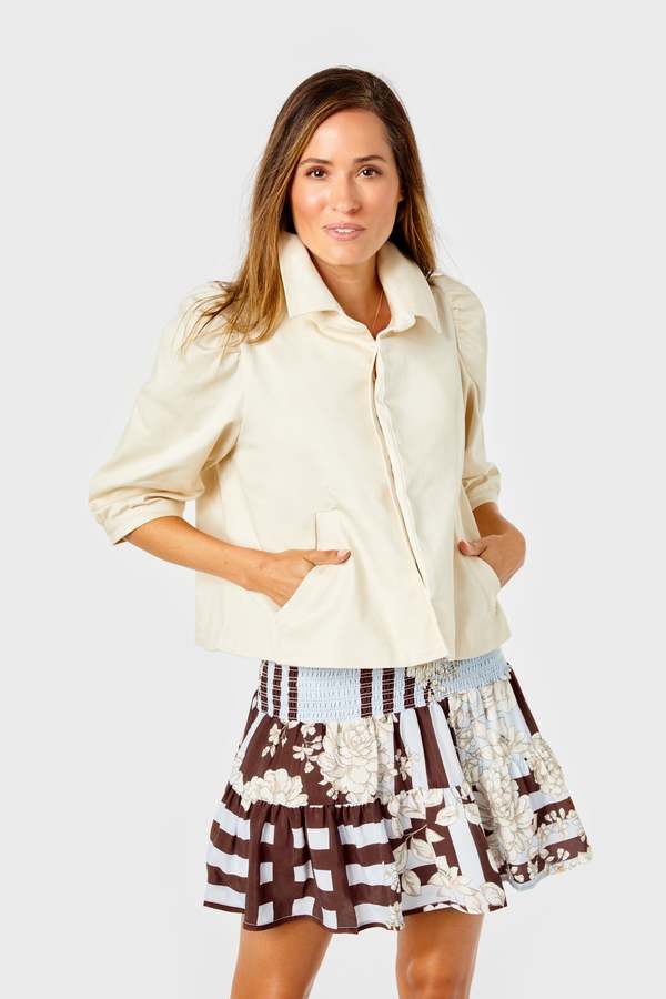 Cartolina Colby Cotton Twill Jacket - White Cap | Garmentory