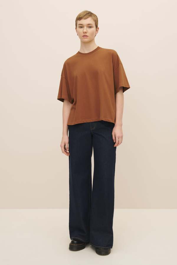 Kowtow Oversized Boxy Tee - Burnt Umber | Garmentory