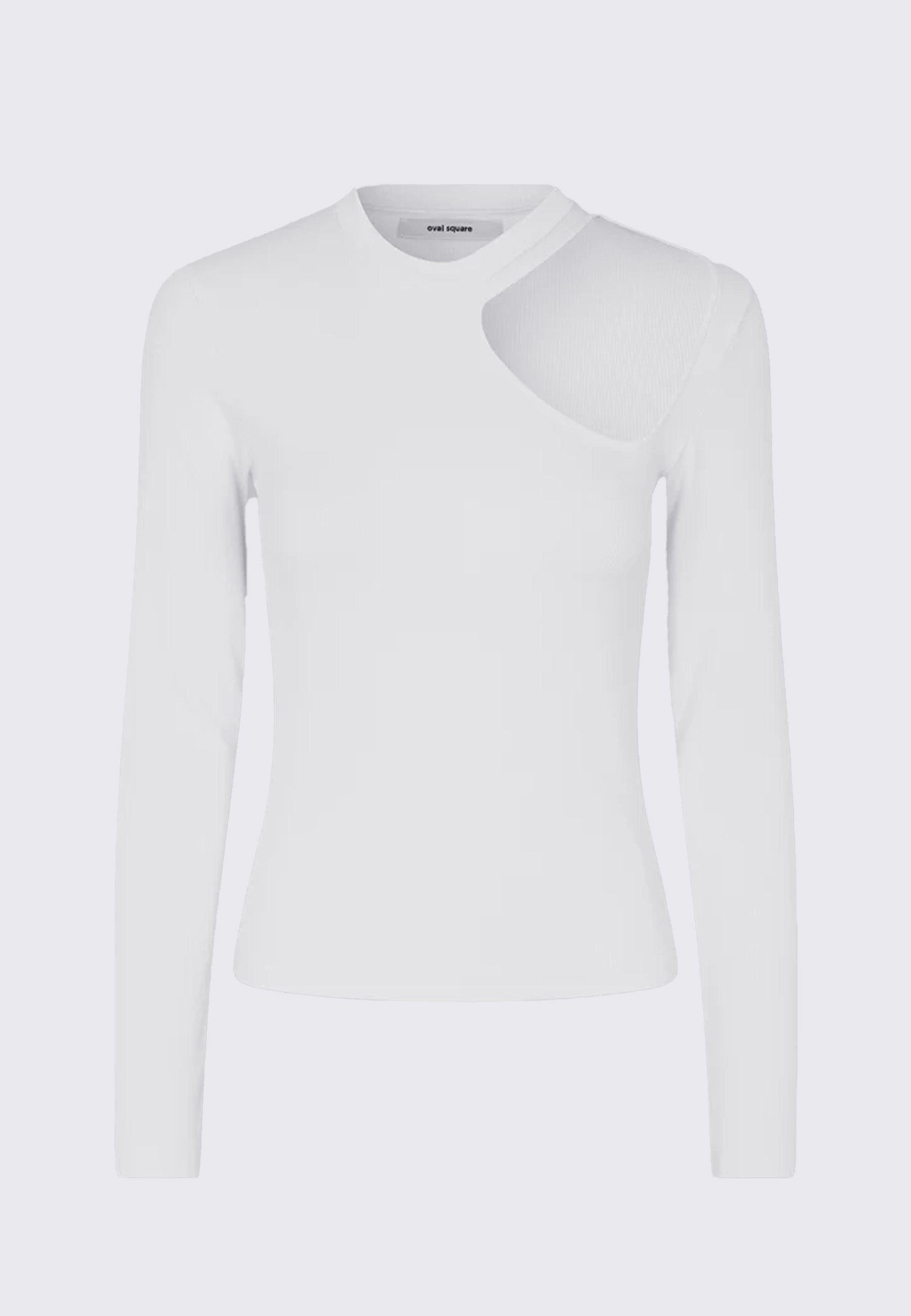 Oval Square Party Cutout Blouse - White | Garmentory