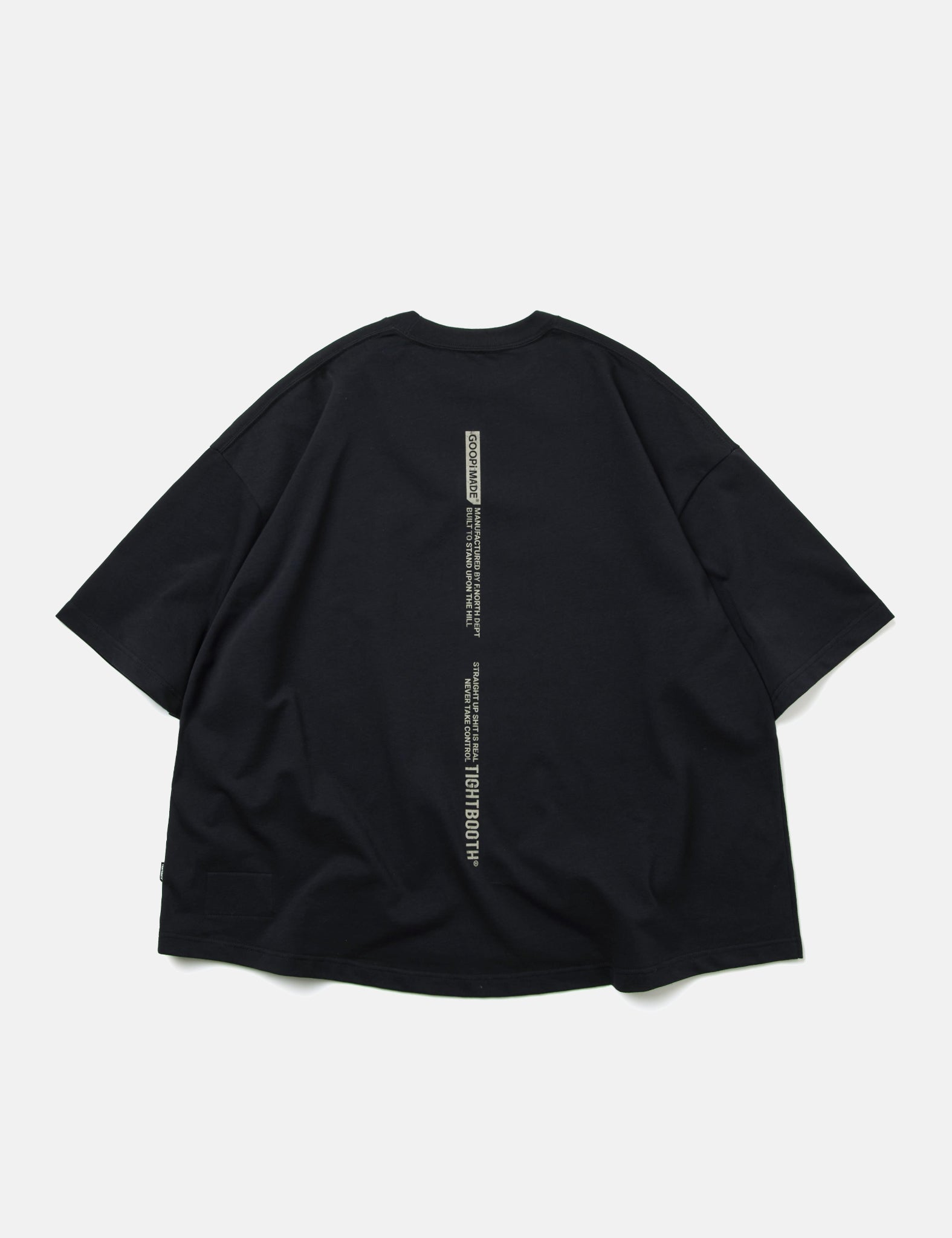 GOOPiMADE Super Wide Logo T Shirt - Black | Garmentory