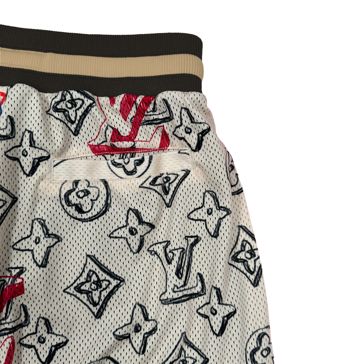 Secret Club Residency Monogram Mesh Shorts - Ecru | Garmentory