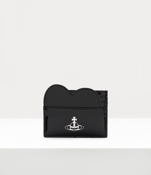 Vivienne Westwood VW Heart Card Holder - Shiny Black | Garmentory