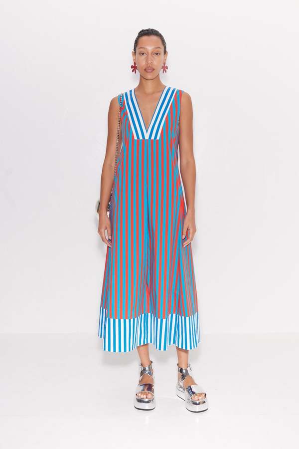 Simon Miller Mar Striped Poplin Dress - Stripe Combo | Garmentory