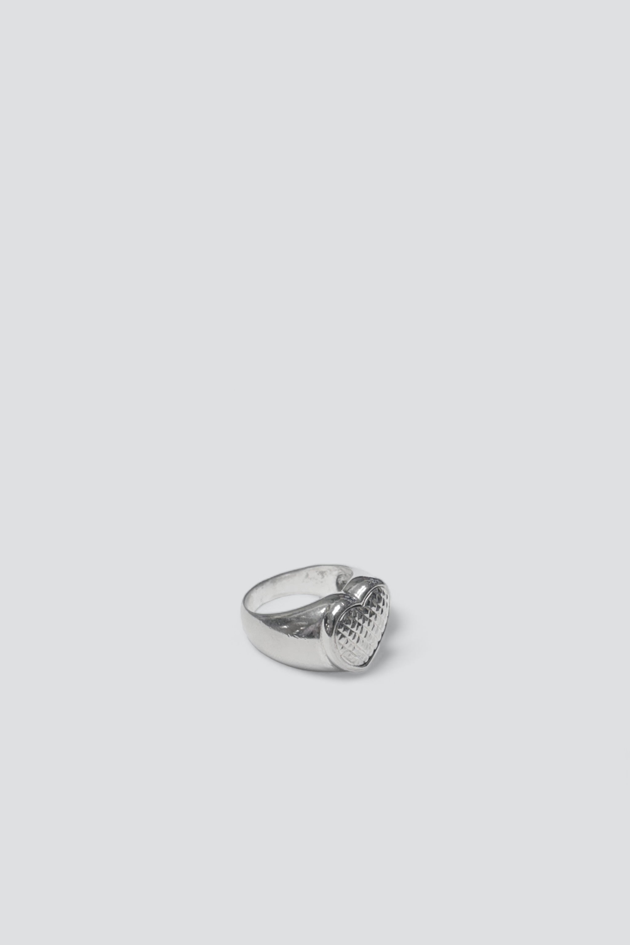 Vintage Sterling Silver Padded Heart Ring - Sterling Silver | Garmentory